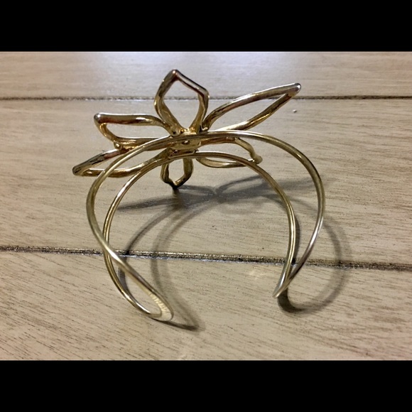 Jewelry | Lotus Rhinestone Cuff Bracelet | Poshmark